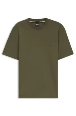 BOSS Mercerized-cotton T-shirt With Double B Monogram
