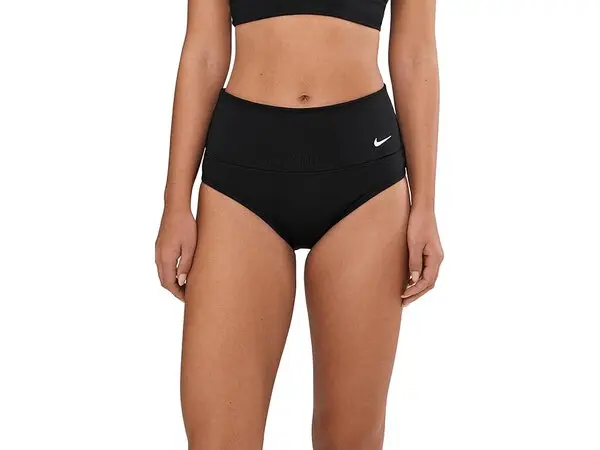 Nike High Waisted Full Coverage Swim Bottom - Black
