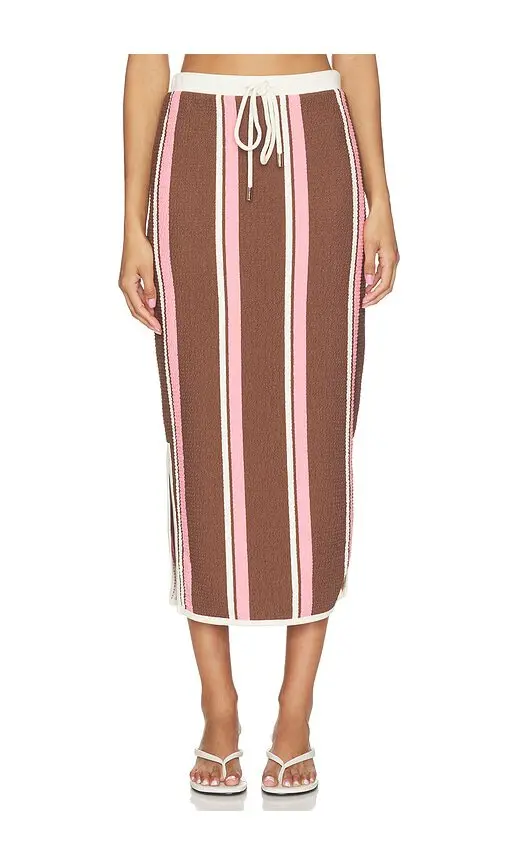 CURAAE BY ELLIATT Striped Knit Midi Skirt