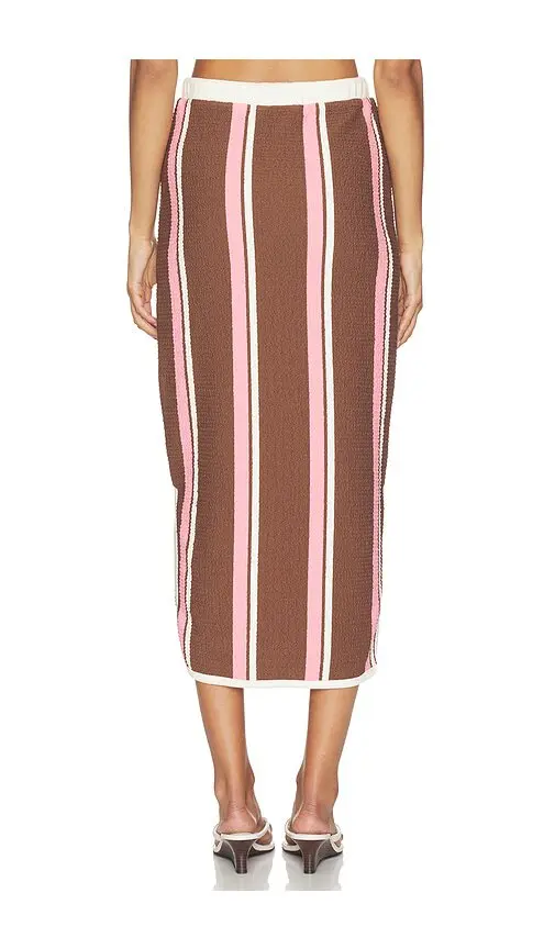 CURAAE BY ELLIATT Striped Knit Midi Skirt