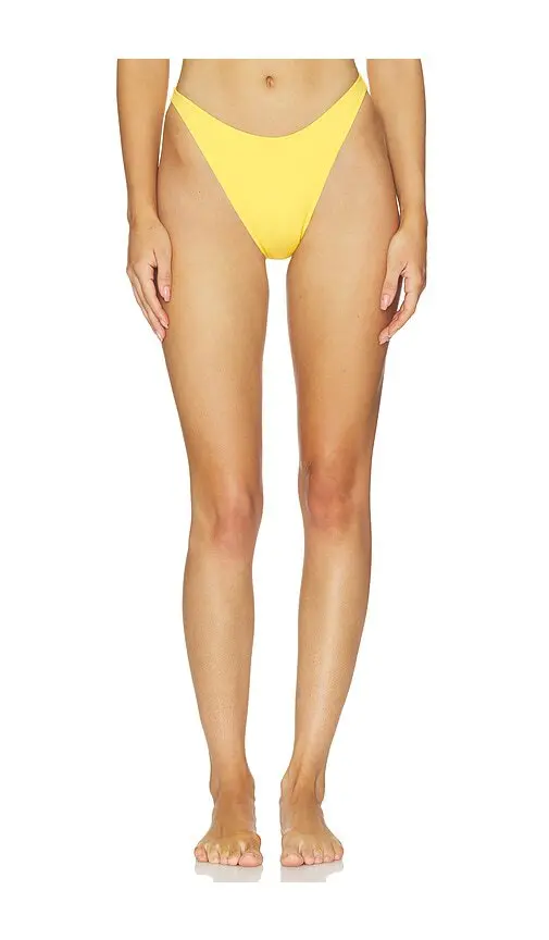 Heavy Manners High Cut Full Bikini Bottom - Limone