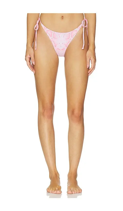 BELLA VENICE The Belle Bikini Bottom - Pink Snake