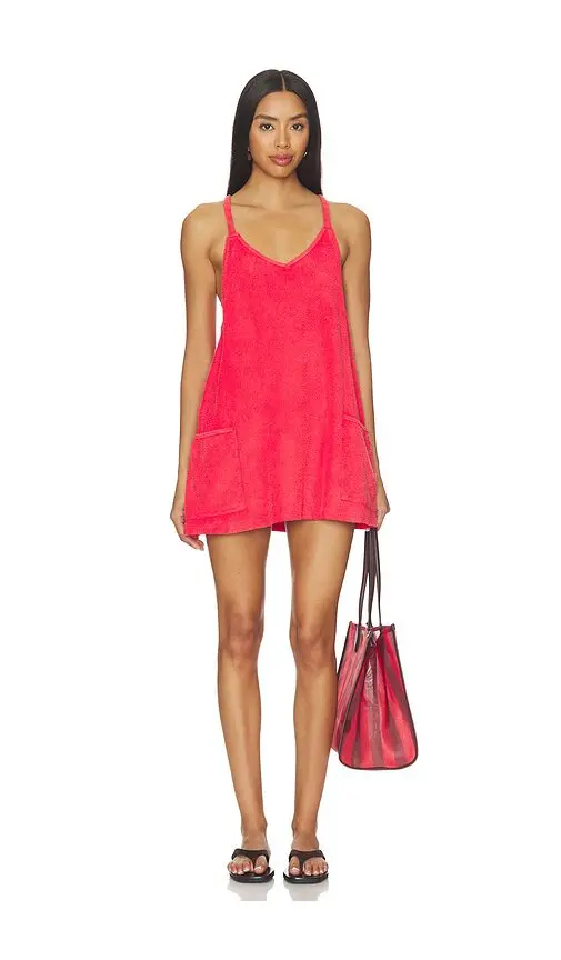Free People Mini Towel Terry Dress - Grapefruit