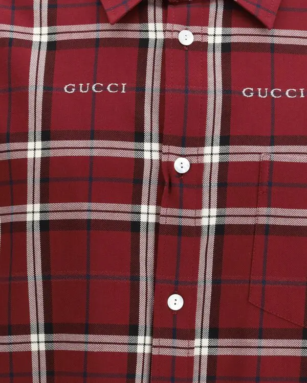 Gucci Multicolour Tartan Cotton Jacquard Shirt