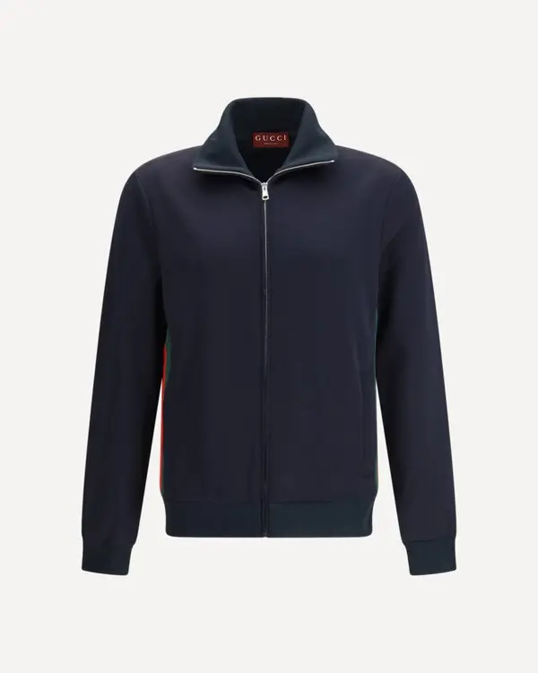 Gucci Technical Jersey Zip-up Jacket - Blue