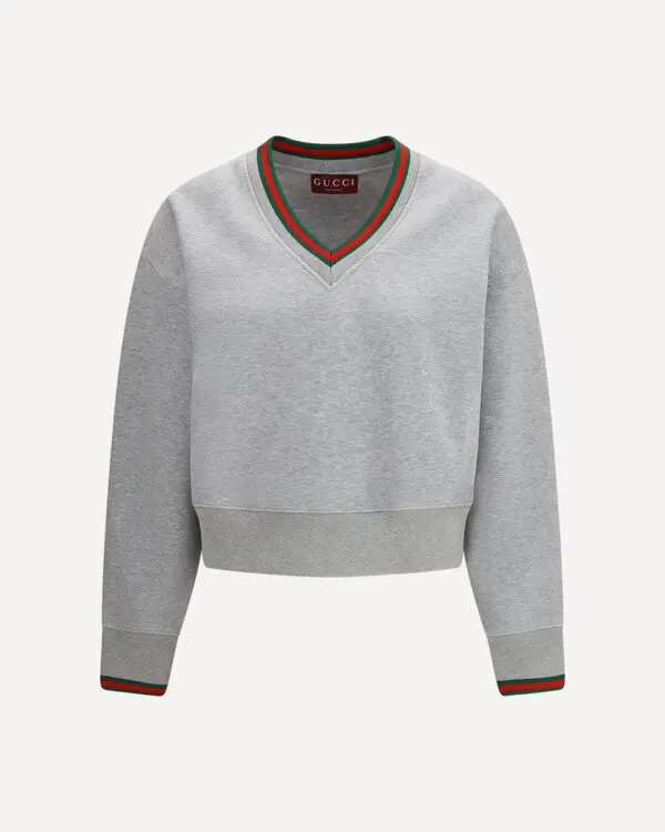 Gucci Web Cotton Jersey Sweatshirt