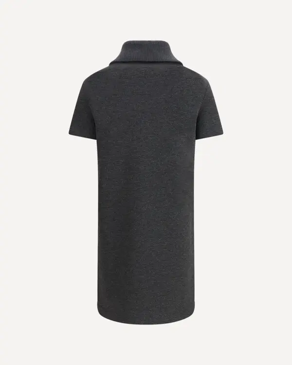 Gucci Short Sleeve Zip-up Dress - Grey
