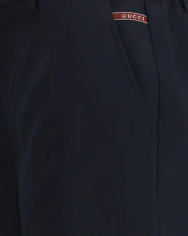 Gucci Wool Shorts With Embroidered Detail