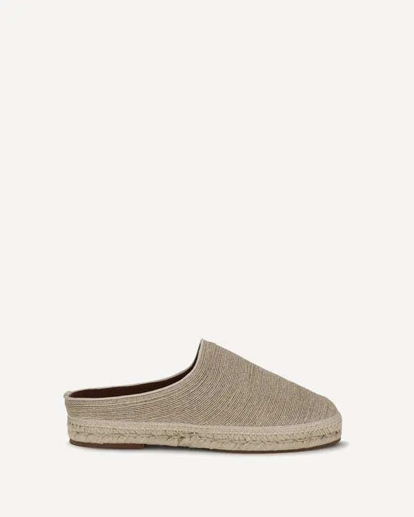 Loro Piana Jute Sabot Espadrilles - Beige
