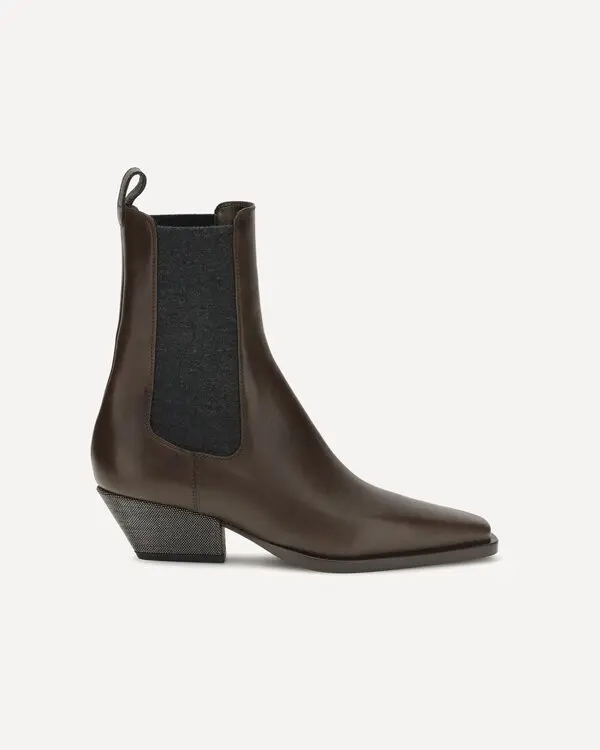 Brunello Cucinelli Leather Ankle Boots