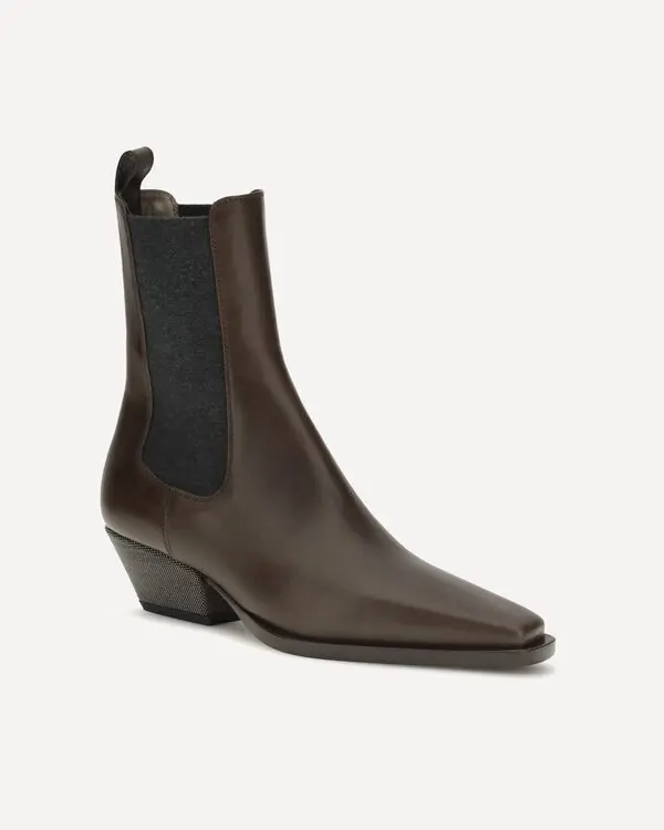 Brunello Cucinelli Leather Ankle Boots