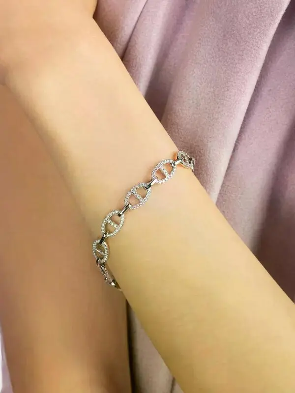APM MONACO Maille Marine Pavé-set Bracelet