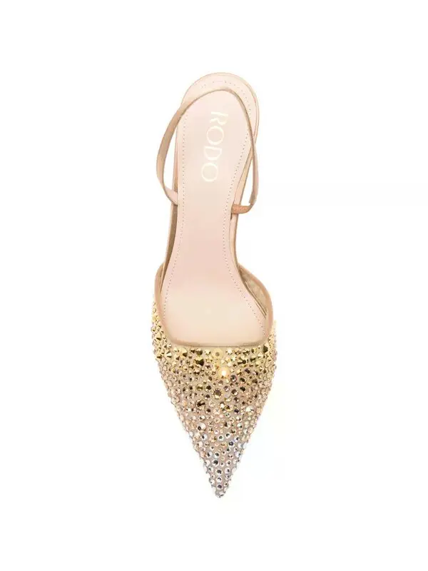 Rodo Crystal-embellished Slingback Pumps