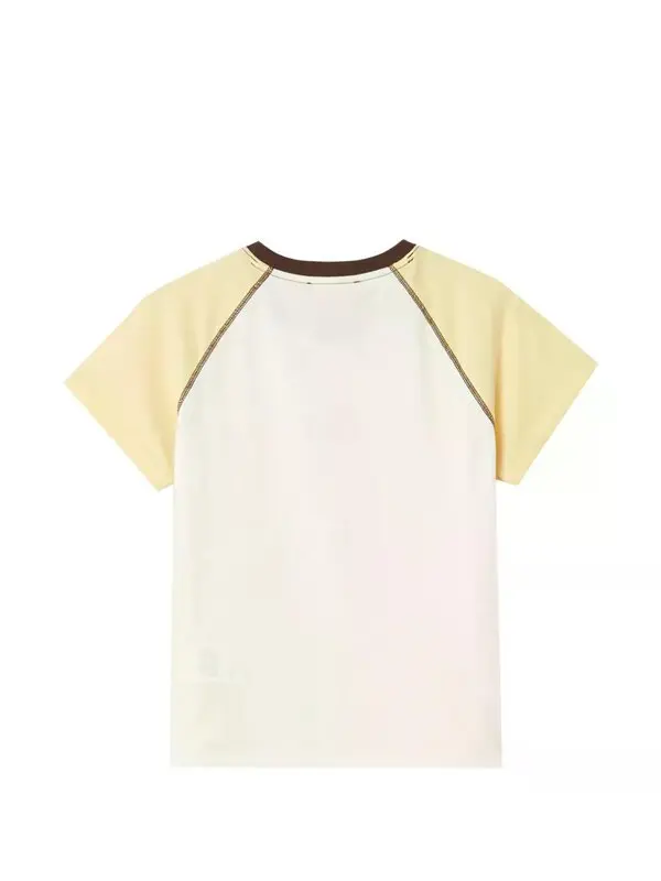 MINI CREAM Raglan Sleeve Logo Print T-shirt