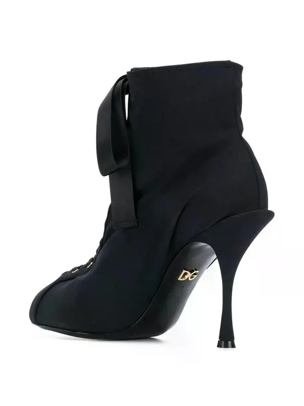 Dolce & Gabbana Lace-up Peep Toe Stiletto Sandals