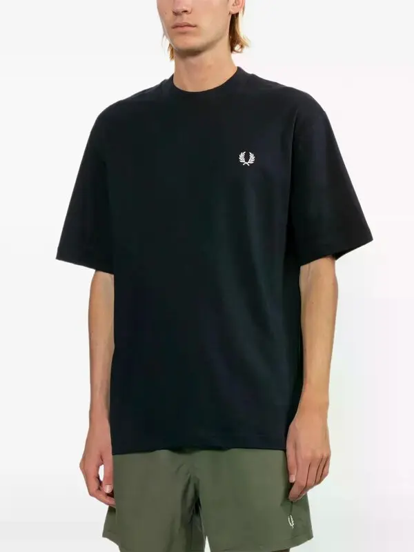 Fred Perry Logo-embroidered T-shirt - Blue