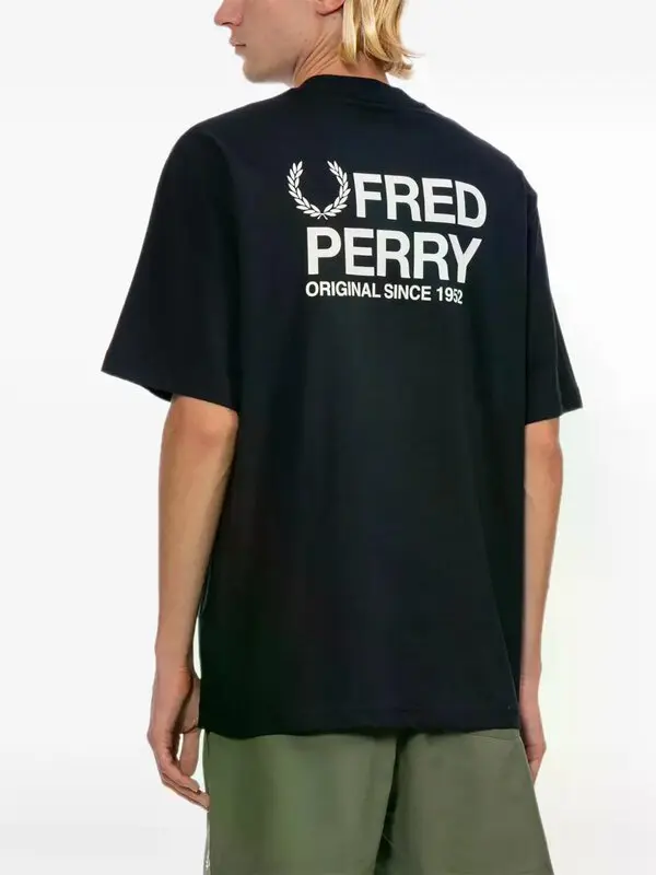 Fred Perry Logo-embroidered T-shirt - Blue