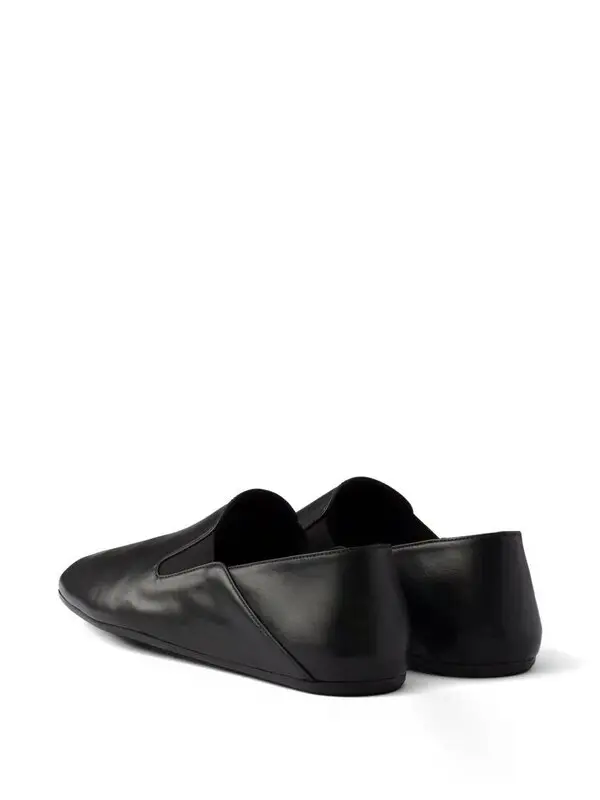 Prada Leather Loafers - Black