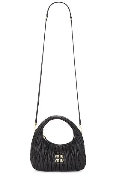 Miu Miu Wander Hobo Bag - Nero