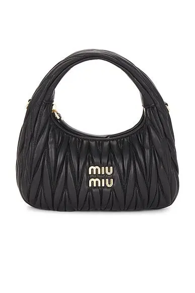 Miu Miu Wander Hobo Bag - Nero