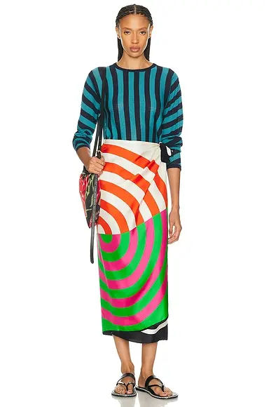 Dries Van Noten Torance Striped Knit Sweater