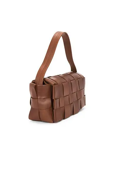 ST. AGNI Woven Leather Envelope Tote Bag
