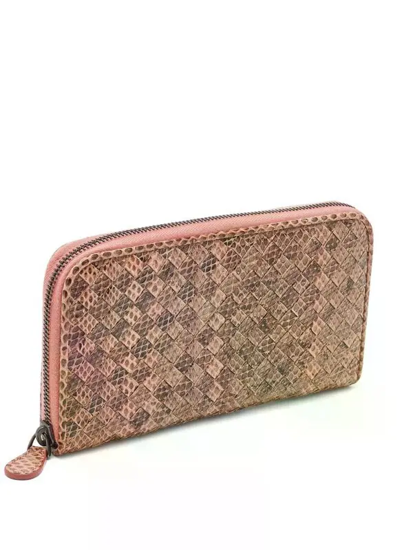Bottega Veneta Intrecciato Karung Leather Wallet - Neutrals