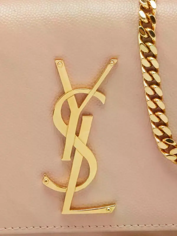 Saint Laurent Small Leather Shoulder Bag - Neutrals