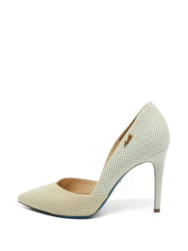 LORIBLU Perforated Pointed-toe Pumps
