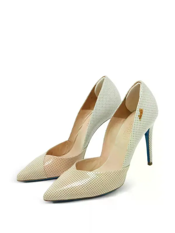 LORIBLU Perforated Pointed-toe Pumps
