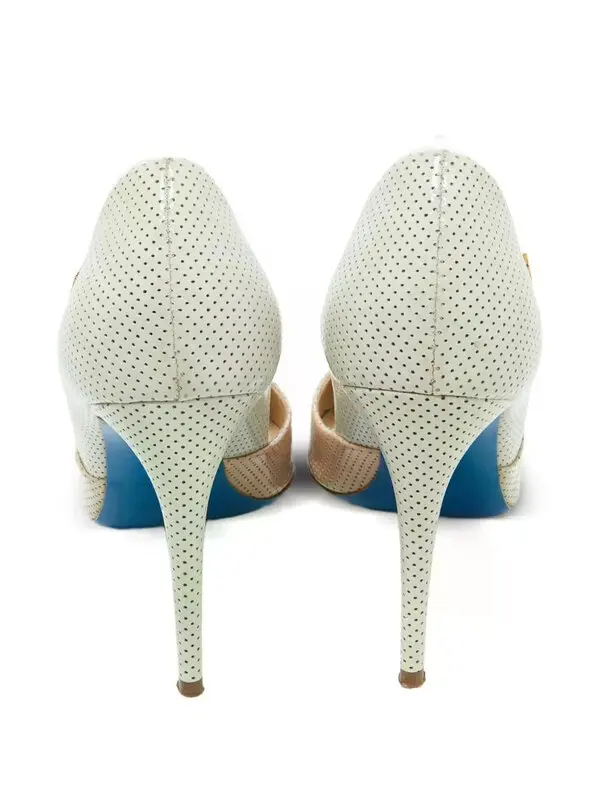 LORIBLU Perforated Pointed-toe Pumps