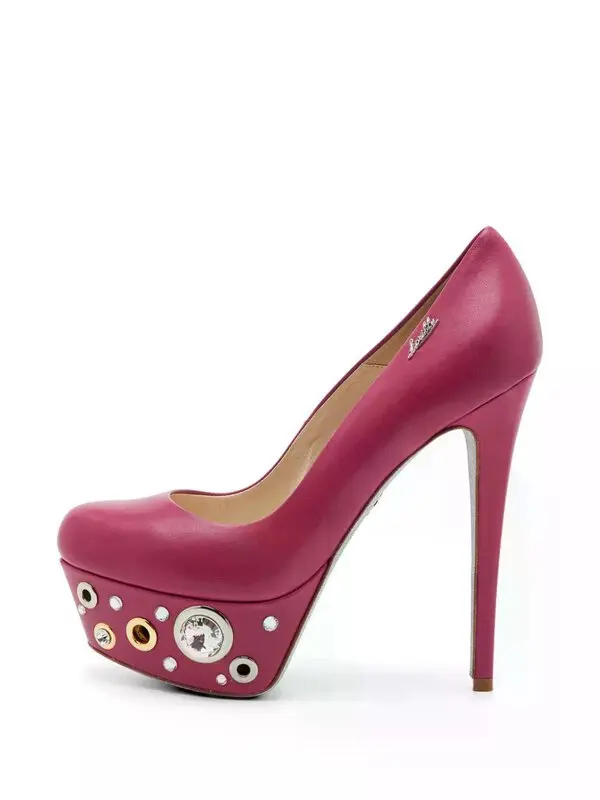 LORIBLU Crystal-embellished Platform Pumps