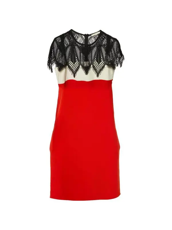 Maje Lace Overlay Mini Dress