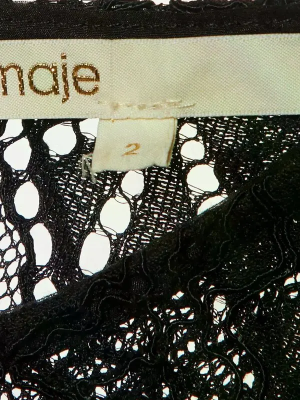 Maje Lace Overlay Mini Dress