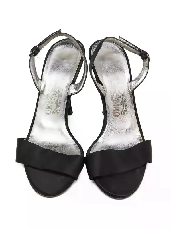 FERRAGAMO Satin Ankle-strap Stiletto Sandals