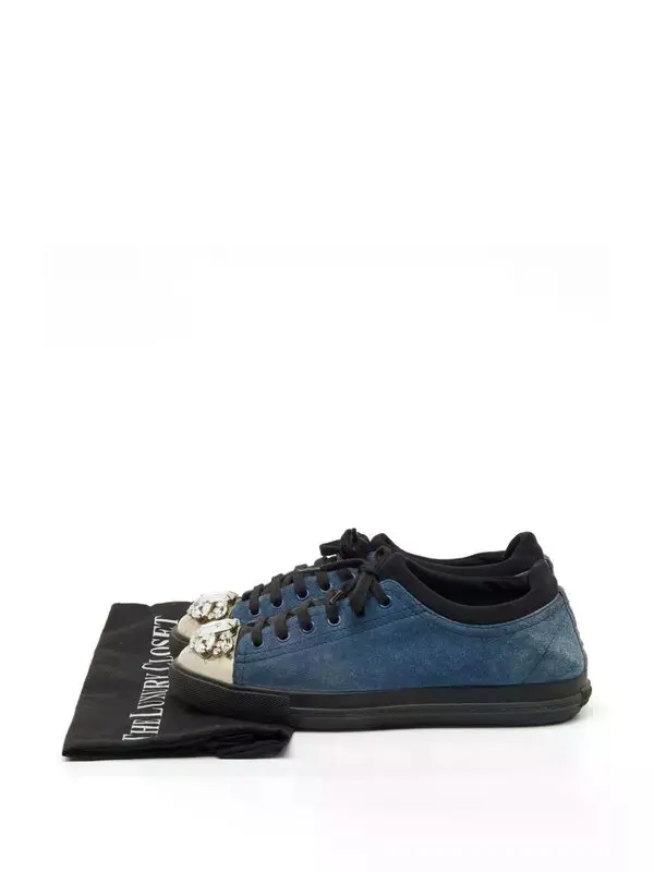 Miu Miu Embellished Cap Toe Sneakers