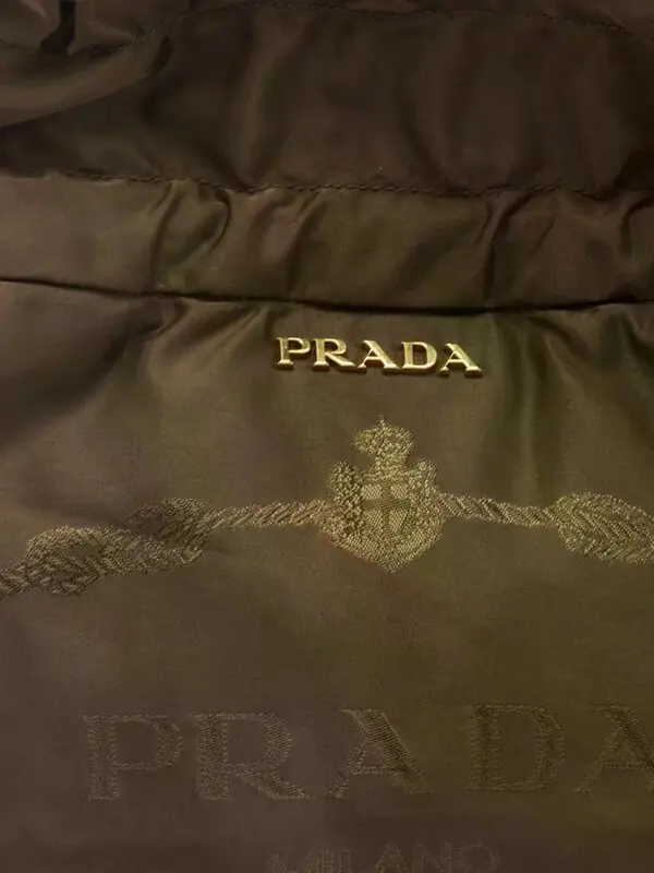 Prada Canapa Logo Drawstring Tote Bag