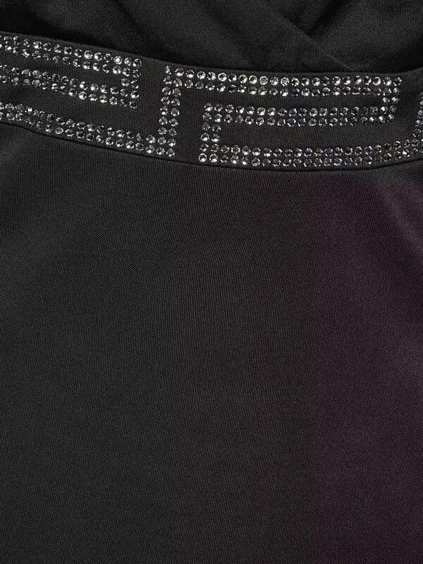 Versace Greca Embellished Tank Top - Black