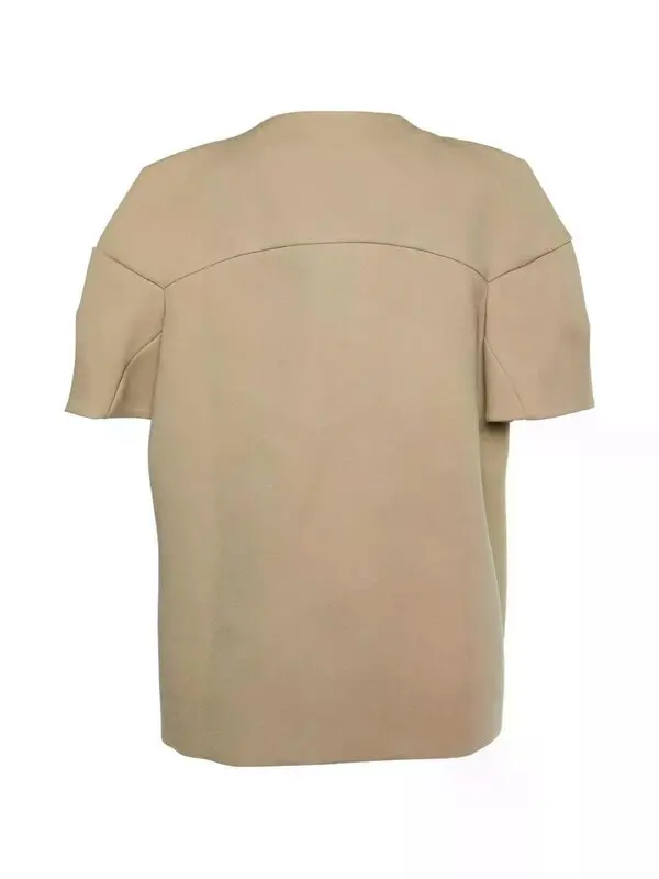 Marni Beige Open Front Short Sleeve Jacket
