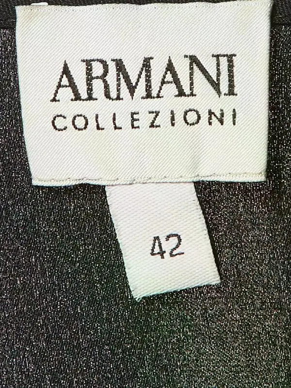 ARMANI Short-sleeve Silk-blend Top - Black