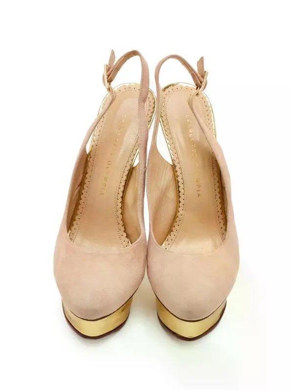 CHARLOTTE OLYMPIA Dolly Platform Slingback Pumps - Neutrals