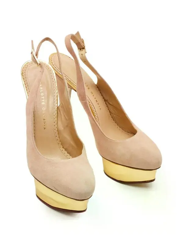 CHARLOTTE OLYMPIA Dolly Platform Slingback Pumps - Neutrals