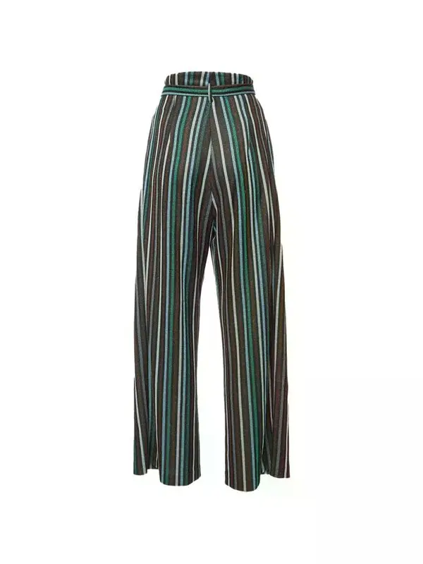 Stella McCartney Vertical Stripe Belted Trousers