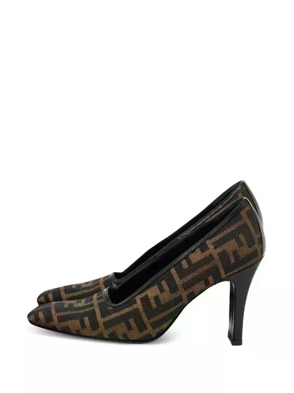 Fendi Zucca Patterned Heeled Pumps