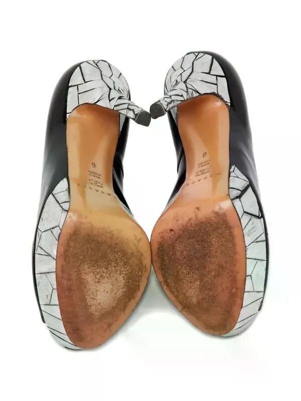 Casadei Patent Leather Peep-toe Pumps