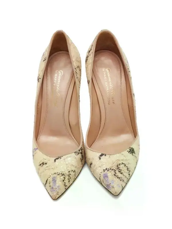 GIANVITO ROSSI Sequin Embellished Pointed-toe Pumps