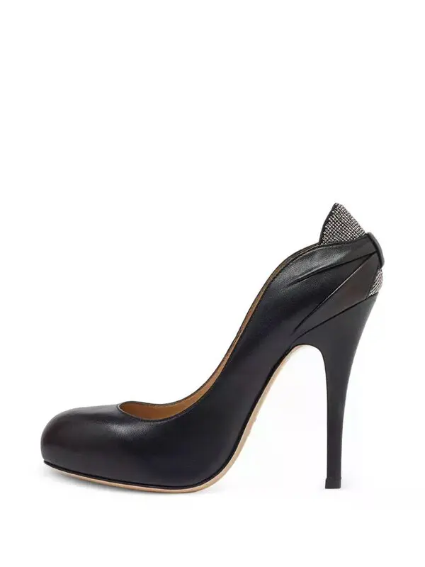 Valentino Garavani Crystal-embellished Heel Counter Round-toe Pumps