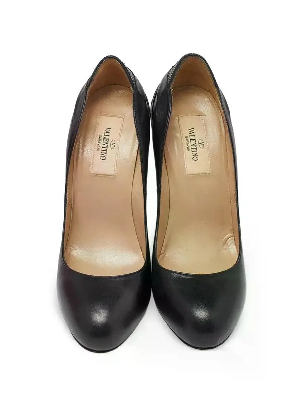 Valentino Garavani Crystal-embellished Heel Counter Round-toe Pumps