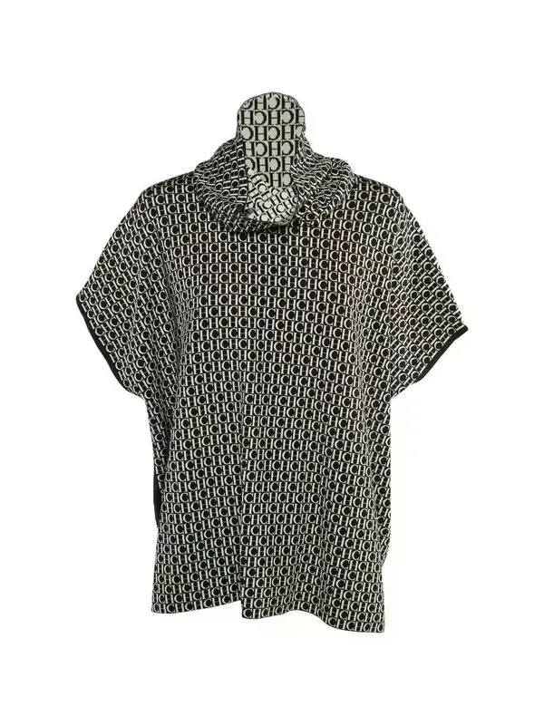 Carolina Herrera Logo Intarsia Neck-wrap Sweater