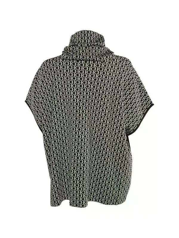 Carolina Herrera Logo Intarsia Neck-wrap Sweater